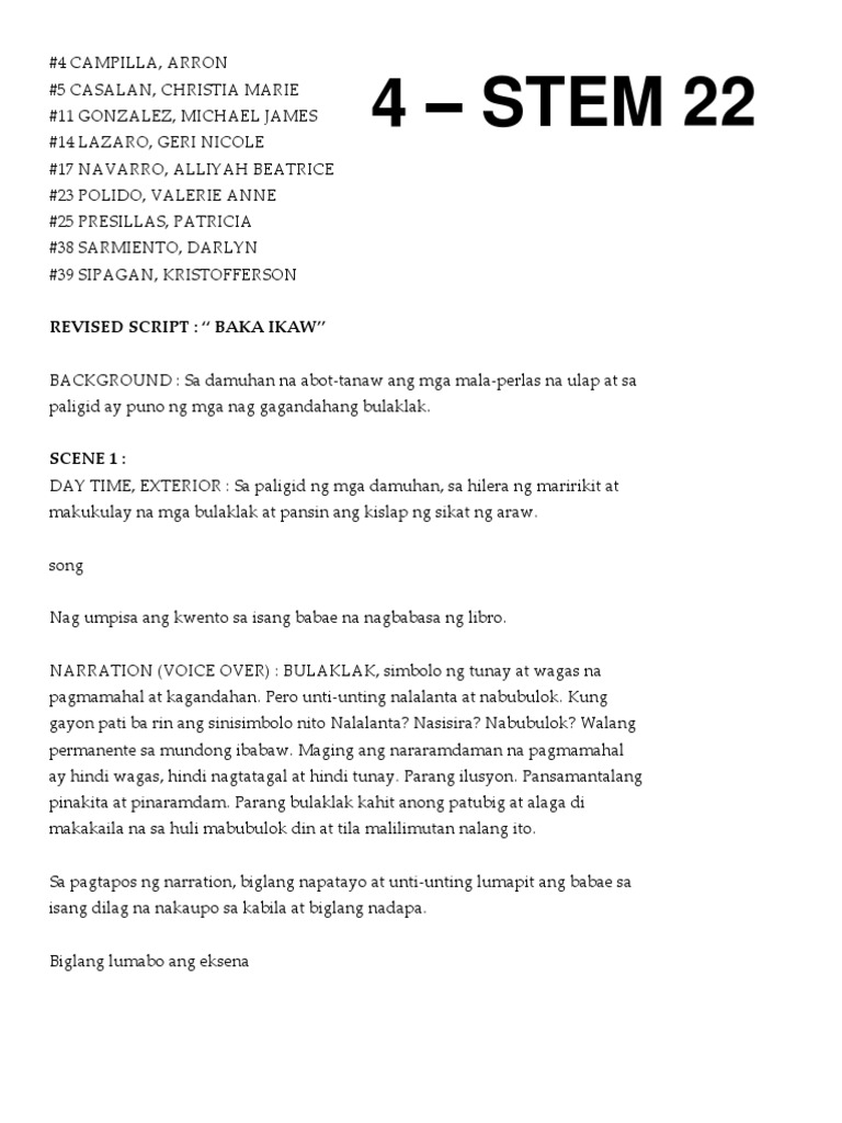 Final Script | PDF