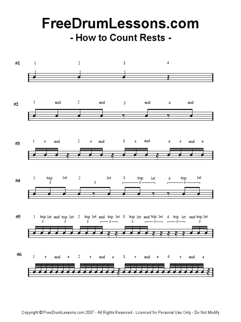 7.how To Count Rests | PDF