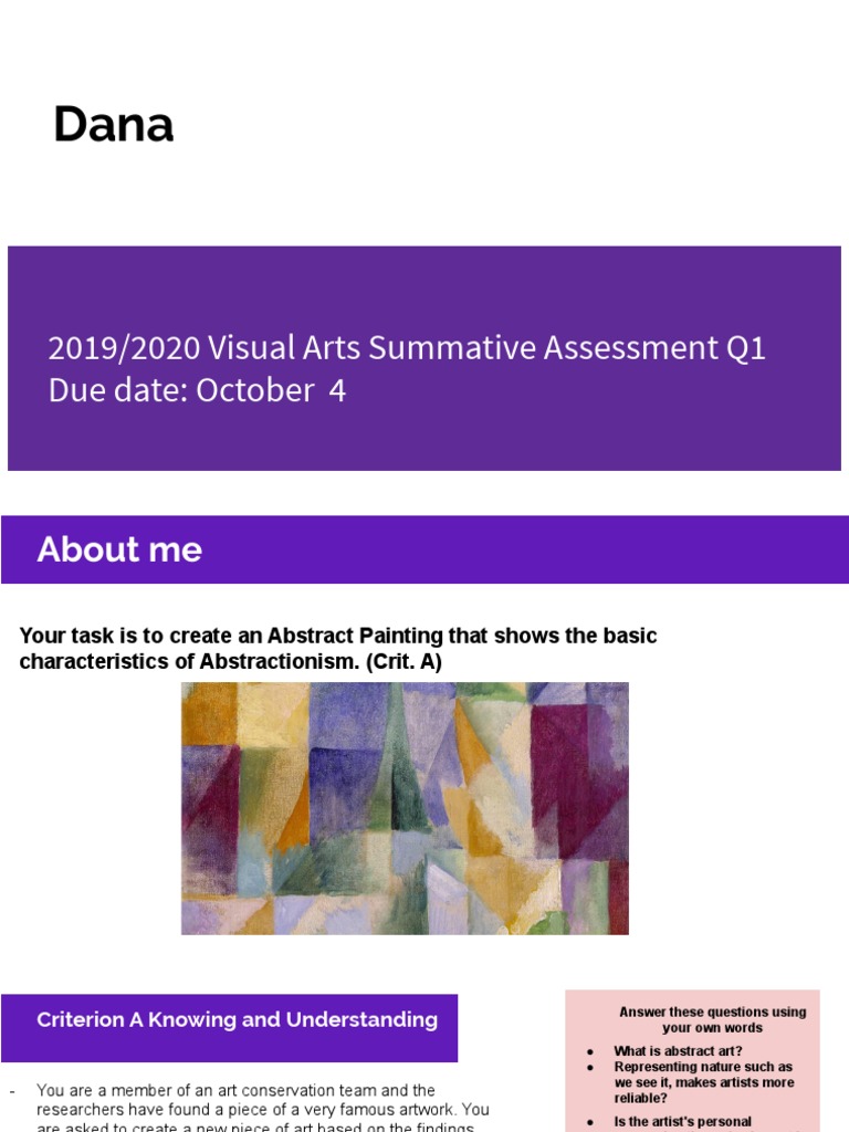 Shin Sumin - 2019 2020 g8 Visual Arts Summative Assessment q1 | PDF ...
