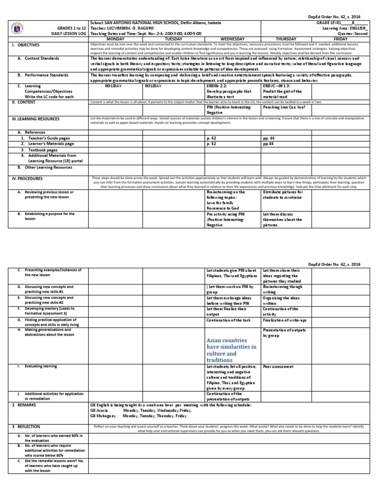 A. Reviewing Previous Lesson or Presenting The New Lesson | PDF ...