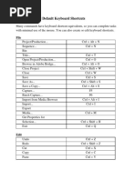 Inventor Shortcuts | PDF | Keyboard Shortcut | Computer Science