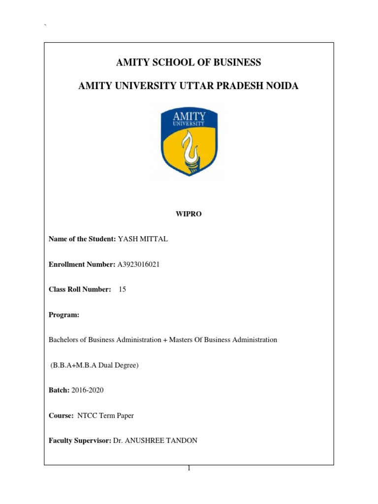 Amity School of Business | PDF | Foreign Direct Investment | Marketing