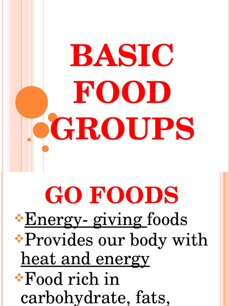 Basic Food Groups | PDF | Foods | Food And Drink