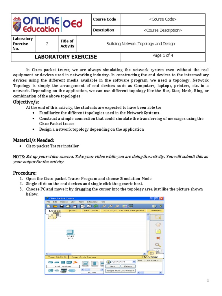 Week003 LaboratoryExercise002 NetworkModels | Download Free PDF | Network Topology | Computer ...