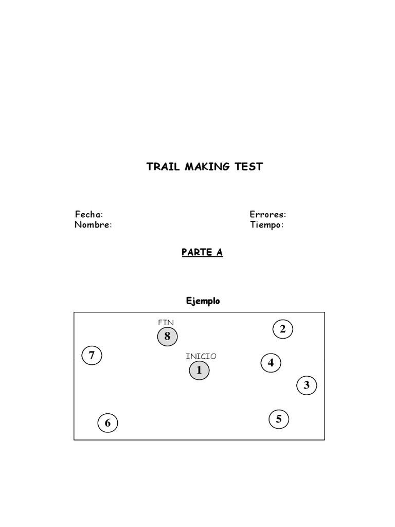 Trail Making Test | PDF