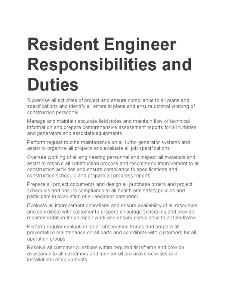 Resident engineer store