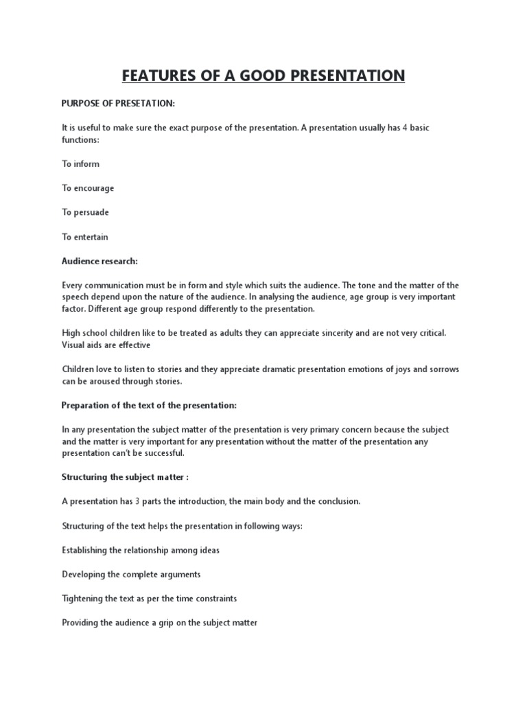 Characteristics of Effective Presentations | PDF | Steve Jobs ...