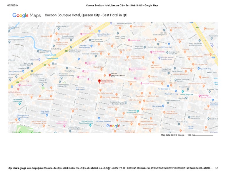 Cocoon Boutique Hotel, Quezon City - Best Hotel in QC - Google Maps | PDF