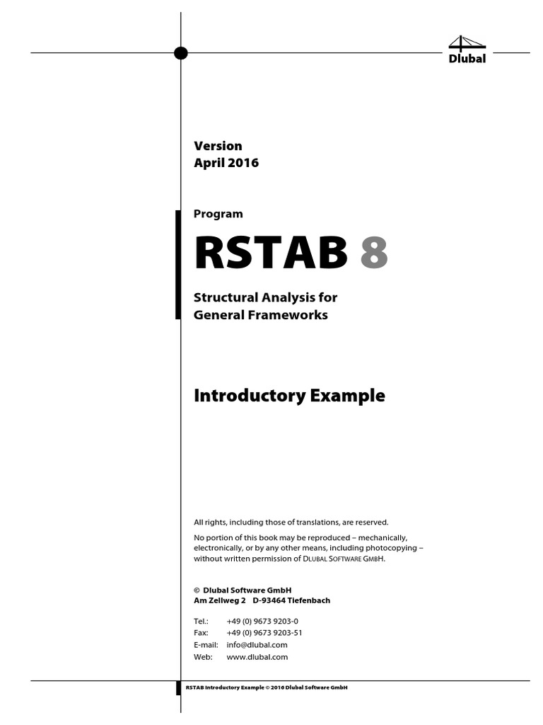 Rstab 8 Introductory Example en PDF | PDF | Button (Computing) | Dialog Box