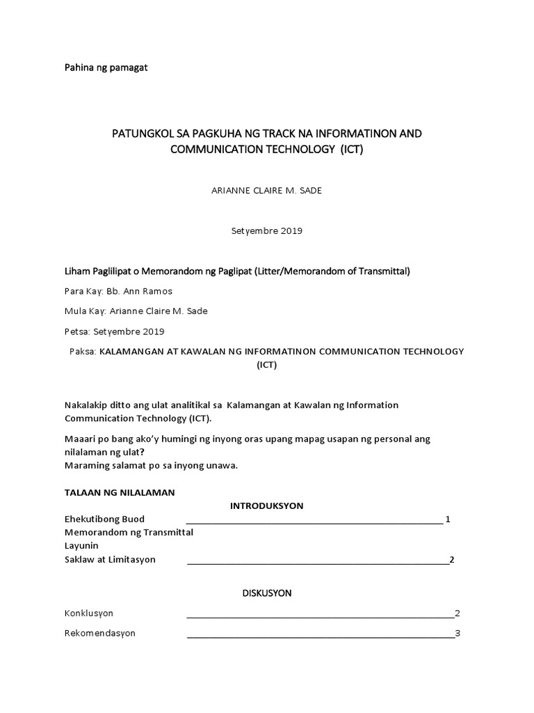 Pahina NG Pamagat | PDF