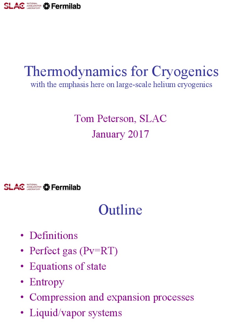 5-Thermodynamics For Cryogenics | PDF | Thermodynamics | Enthalpy