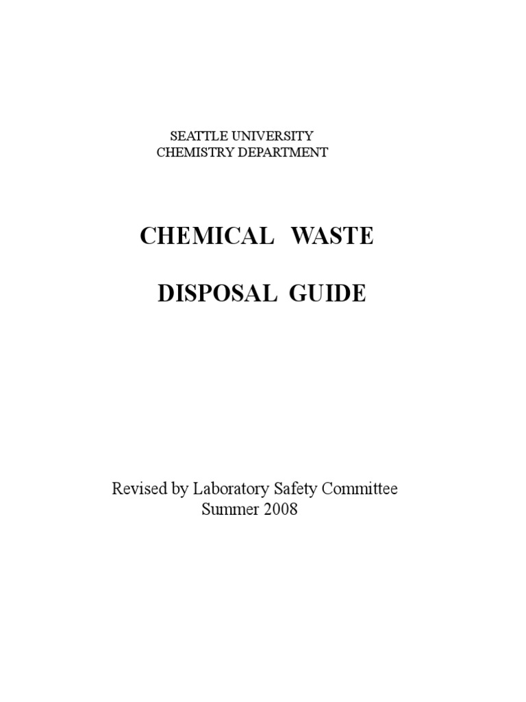 Waste Disposal Manual | Download Free PDF | Hazardous Waste | Solubility