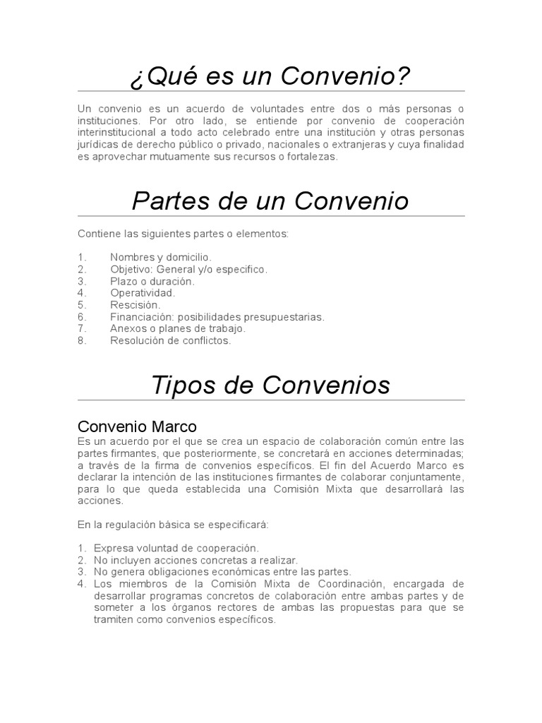 ¿Qué es un Convenio? | Cooperación | Institución | Prueba gratuita de ...