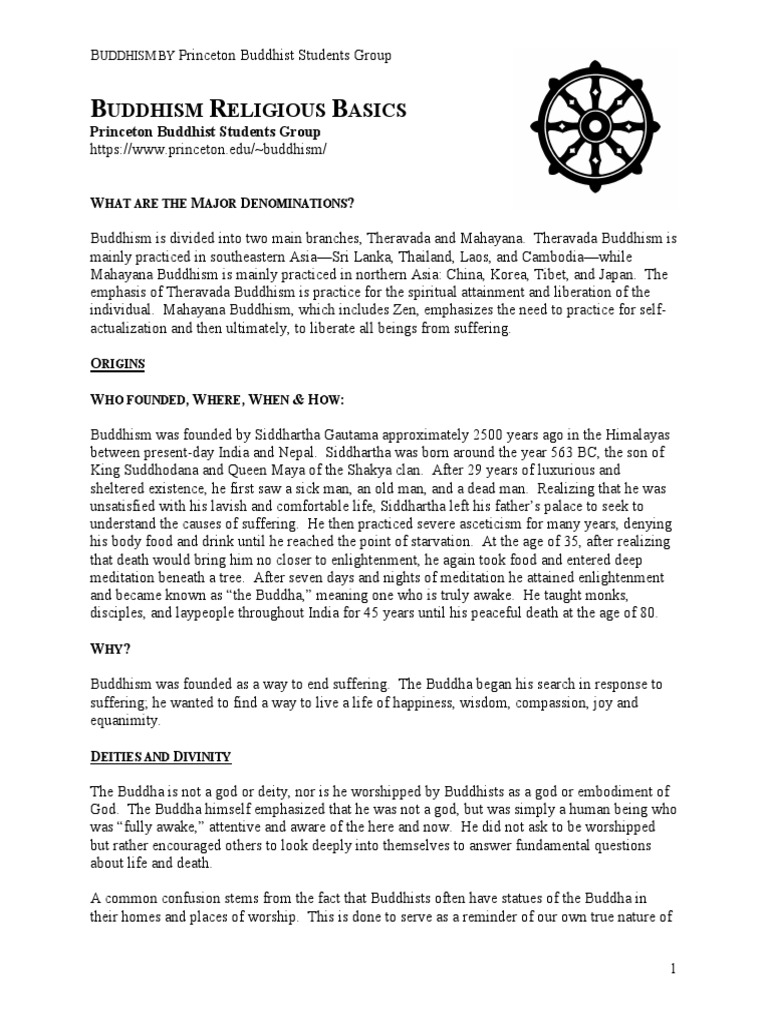 Basics of Buddhism | Download Free PDF | Noble Eightfold Path | Gautama ...