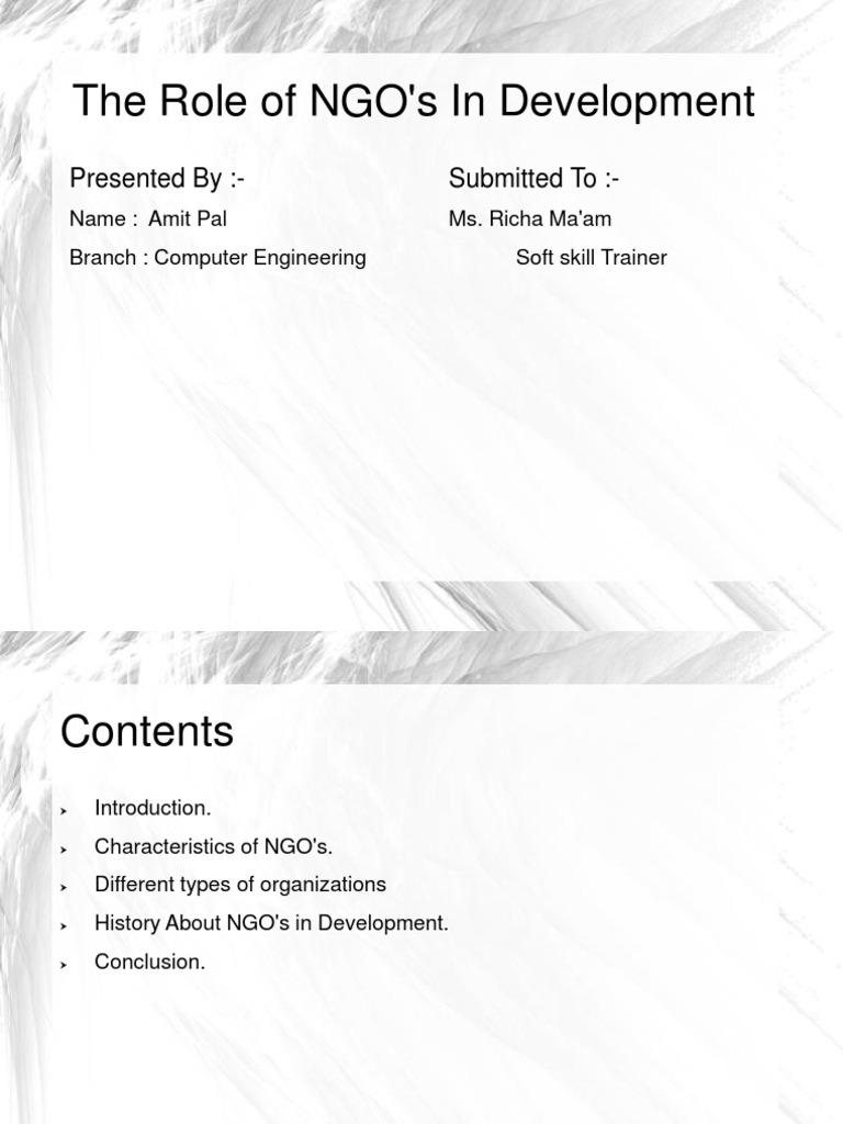 Role of NGO's in Development | PDF | Business | Politics