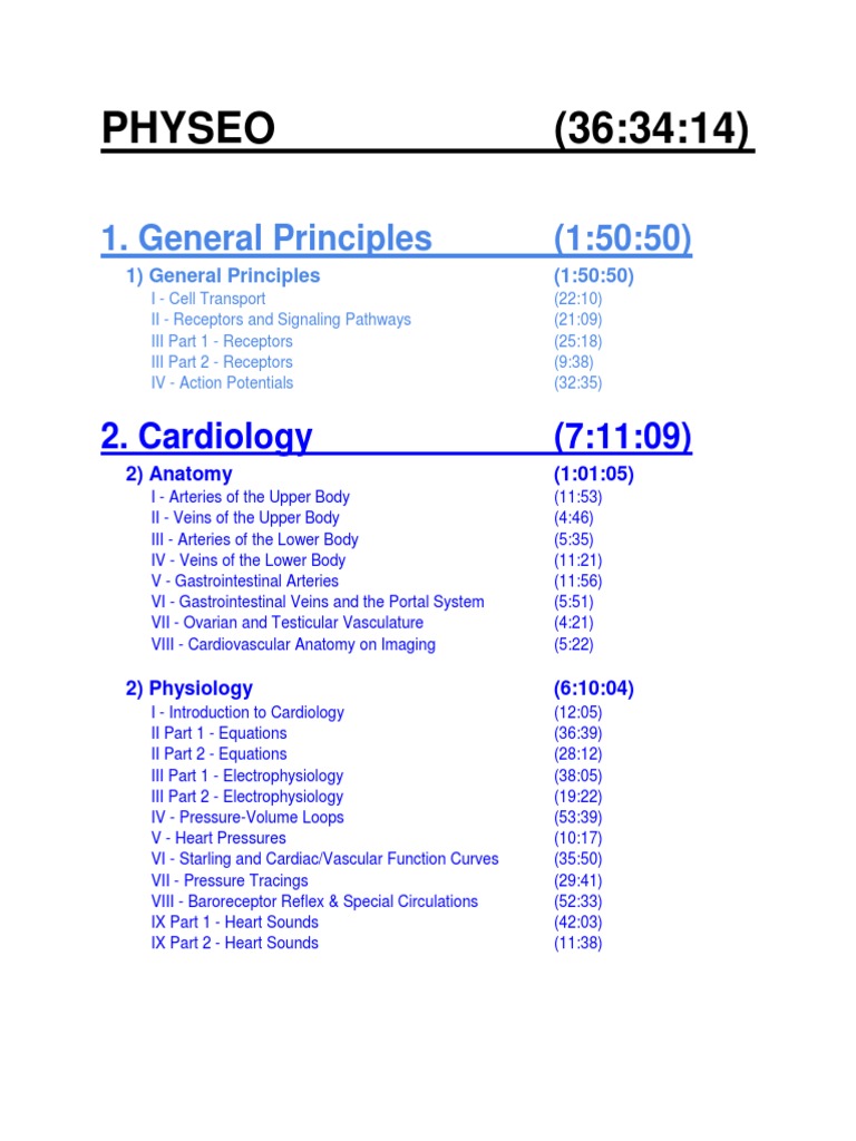 Physeo | PDF | Circulatory System | Vein