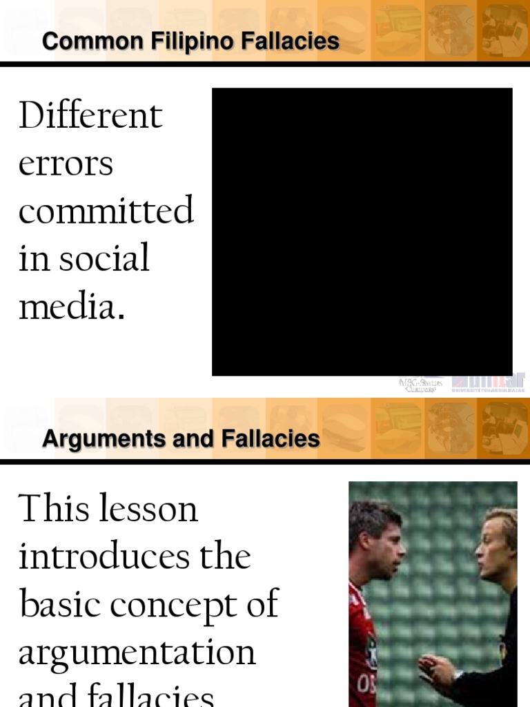 Different Errors Committed in Social Media.: Common Filipino Fallacies ...