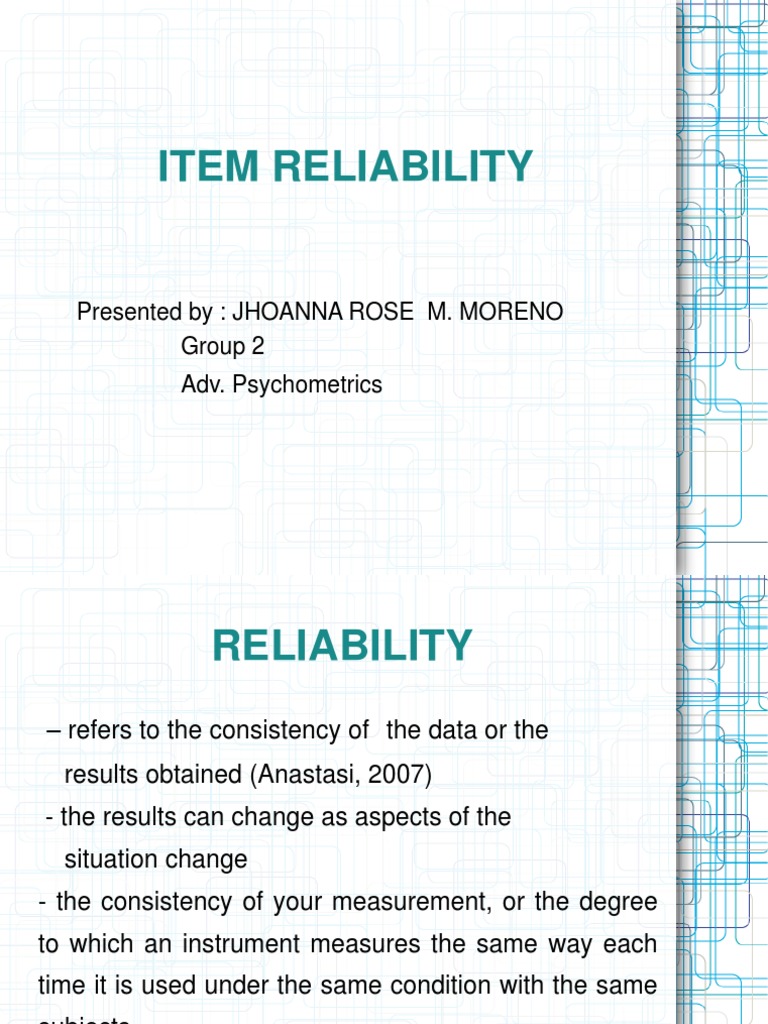 Psychomet Reliability | PDF | Psychological Testing | Evaluation