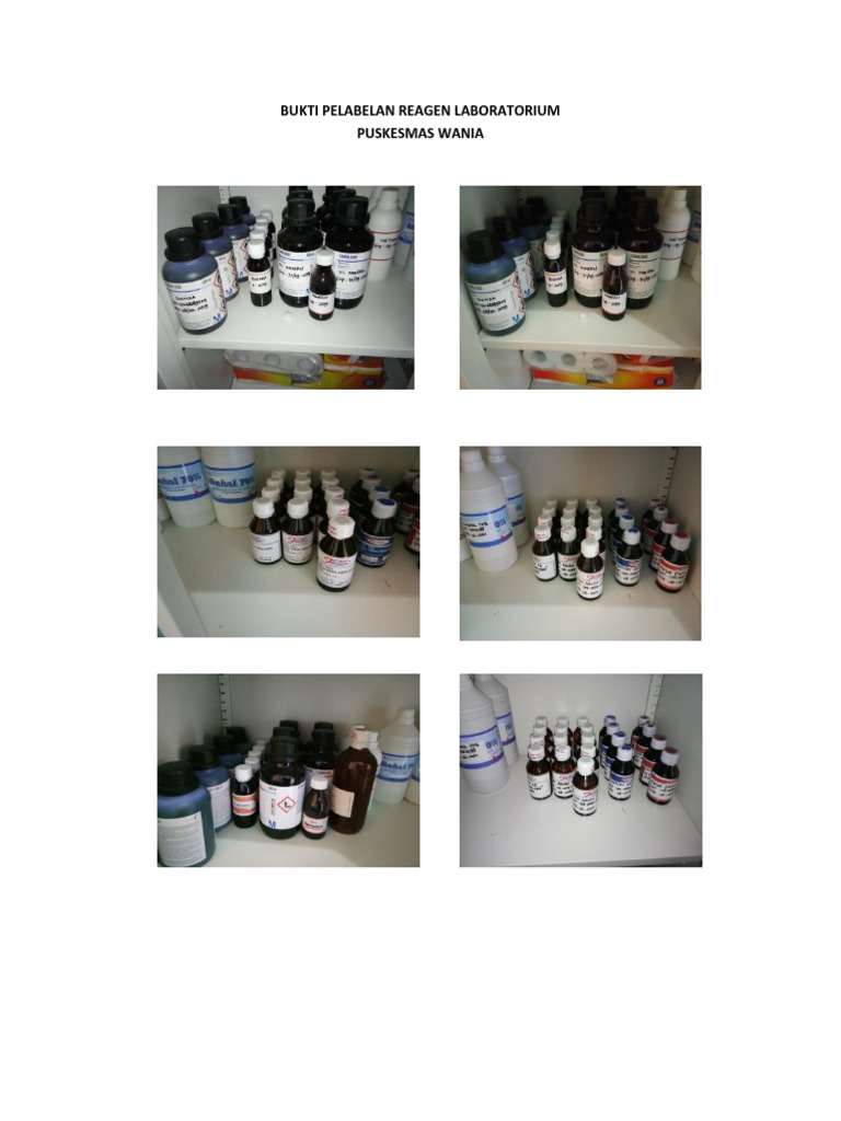 Bukti Pelabelan Reagen Laboratorium
