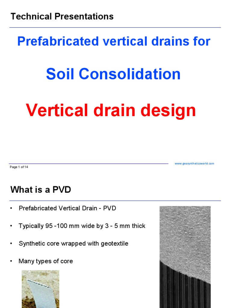 PVD Soil Consolidation Design | PDF | Drainage | Sand