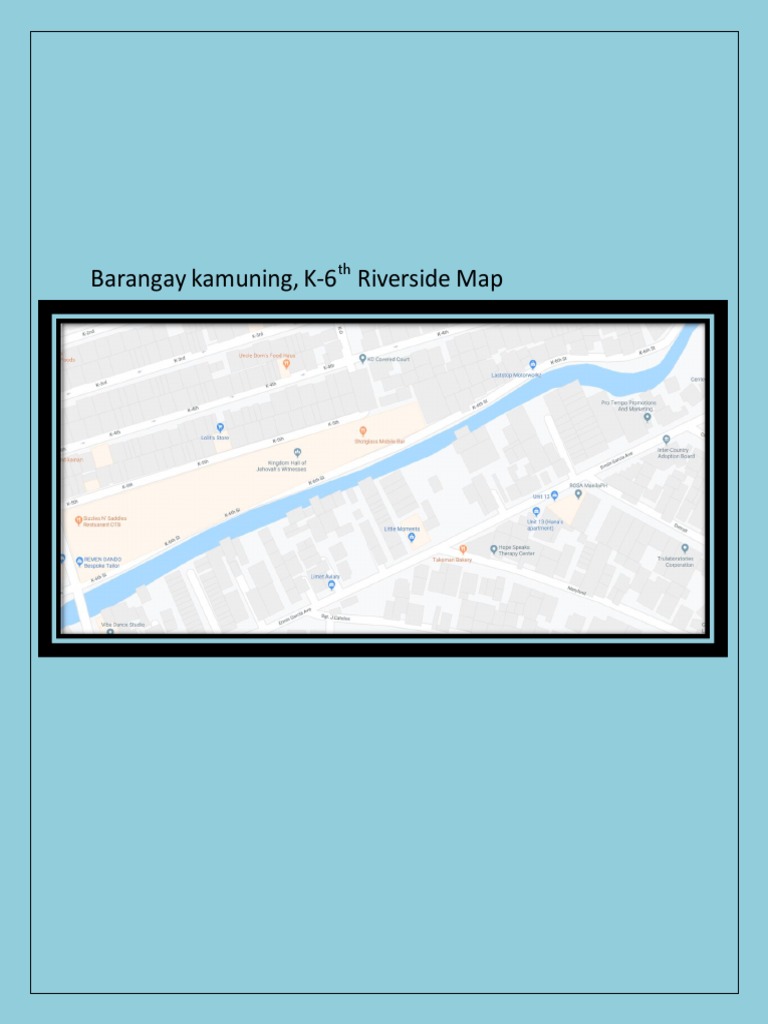 Barangay Kamuning, K-6 Riverside Map | PDF