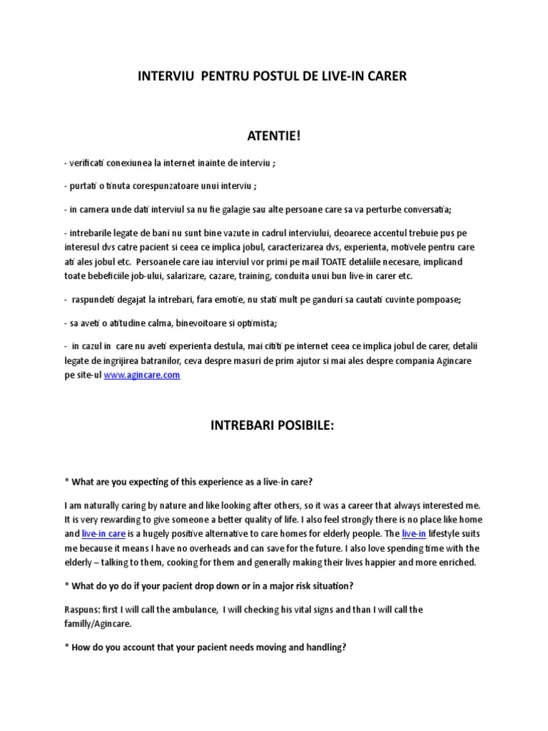 Intrebari Posibile La Interviu | PDF | First Aid | Emergency Medical ...