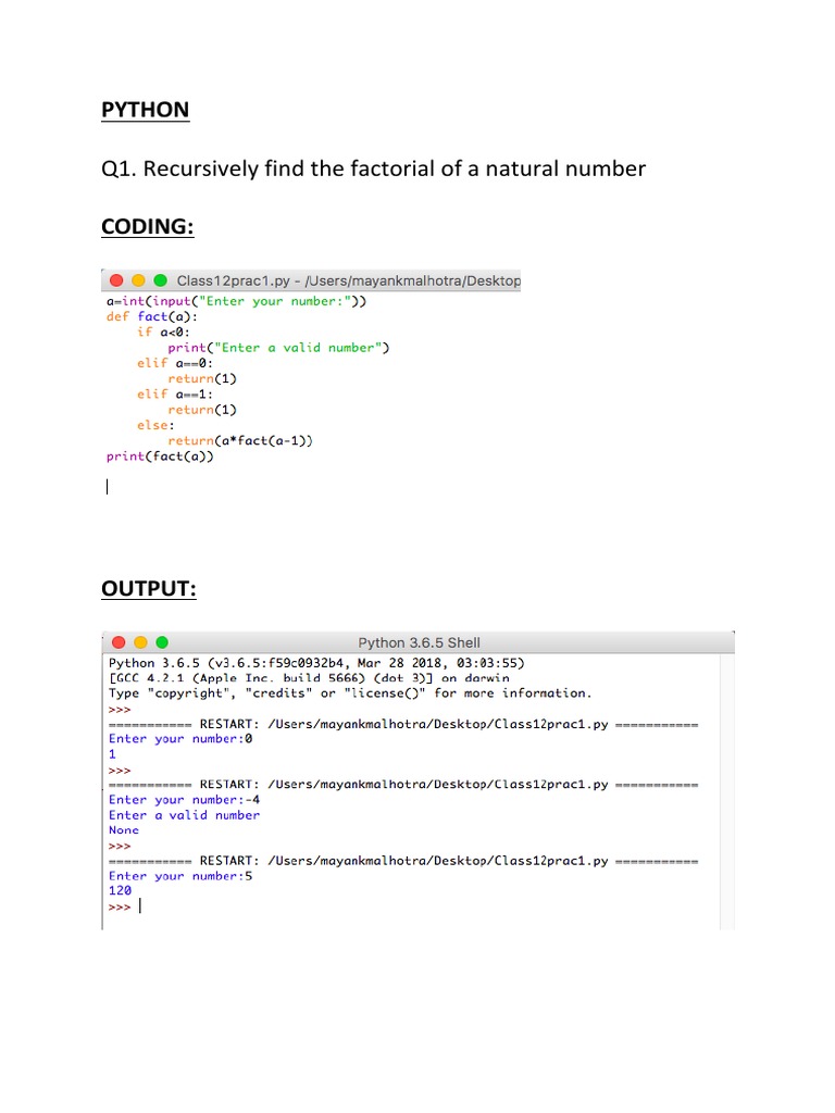 Computer Science Practicals | PDF