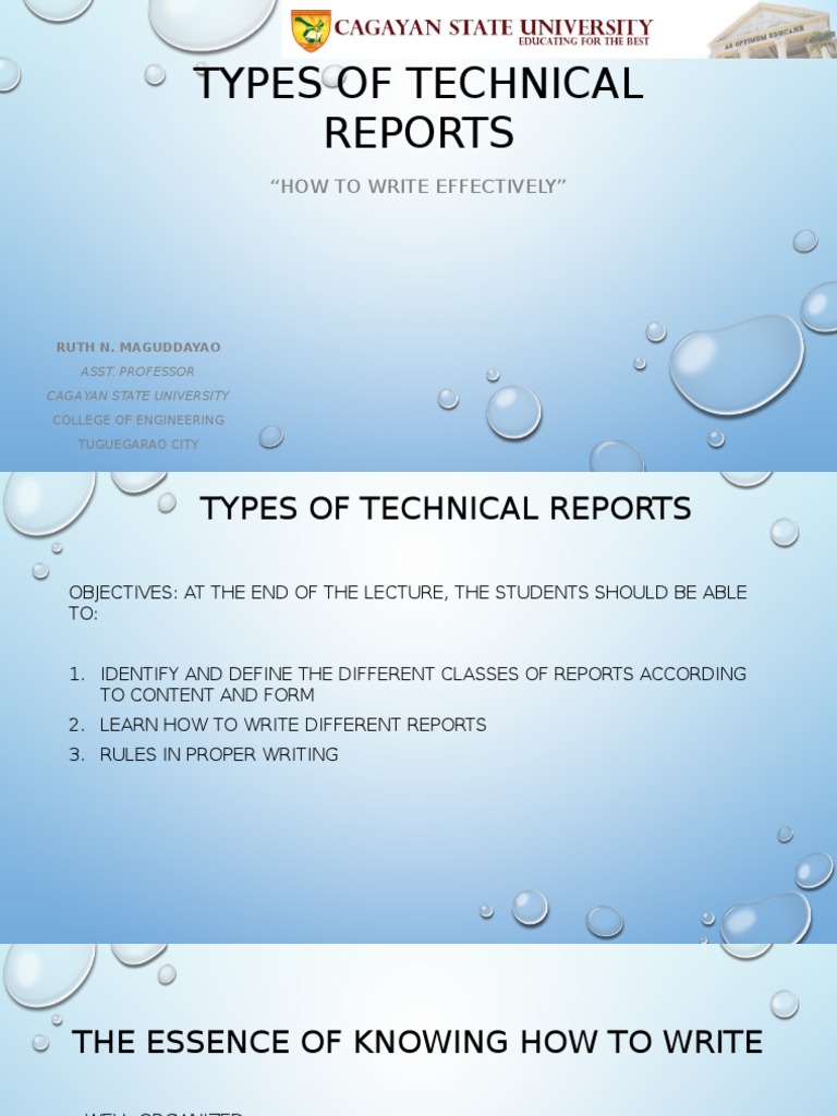 Types of Technical Reports Explained | PDF | Business