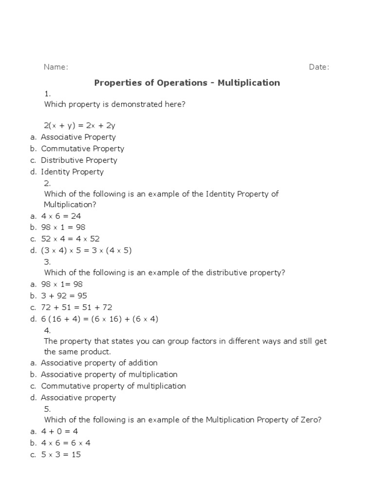 Function & Algebra Concepts | PDF | Multiplication | Equations