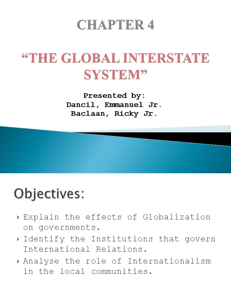 The Global Interstate System | PDF | Internationalism (Politics ...
