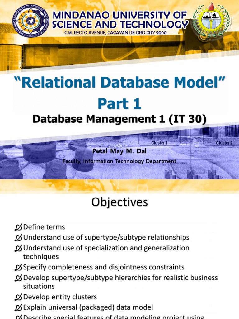Relational Database Model (Part 1) | PDF | Information Science | Data