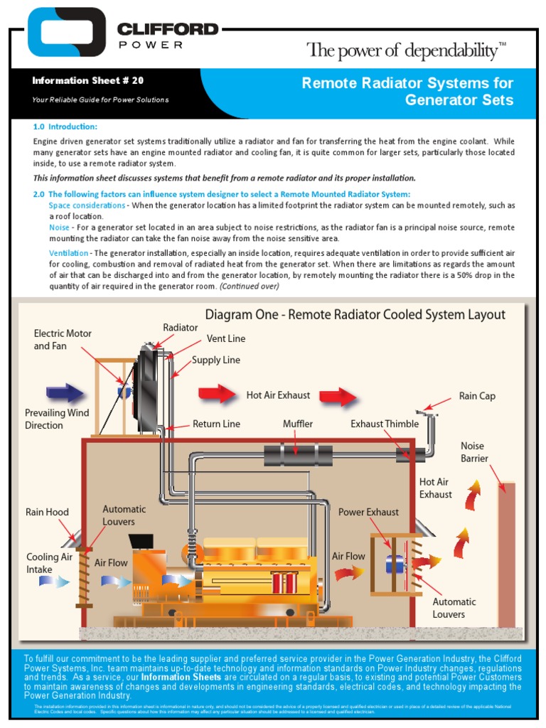 Remote Radiator Systems For Generator Sets | Download Free PDF ...