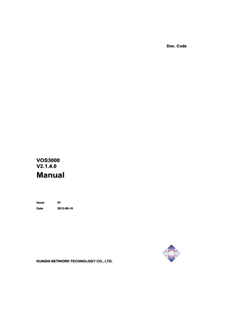 VOS3000 - Manual 2.1.4.0 | PDF | Computer Network | Server (Computing)