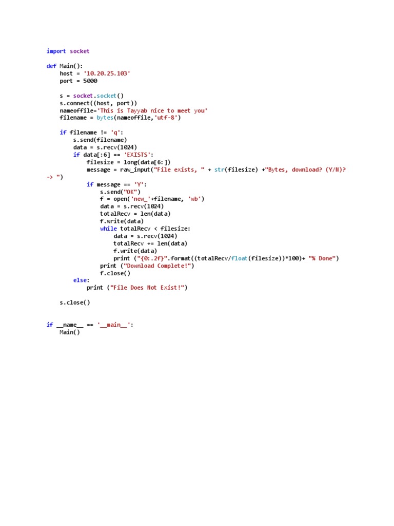 Server Coding Pdf