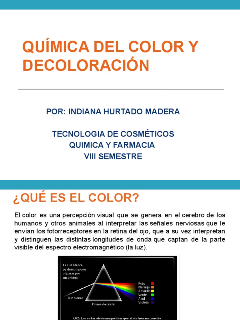 Quimica Del Color y Decoloracion | Descargar gratis PDF | Color | Sustancias químicas
