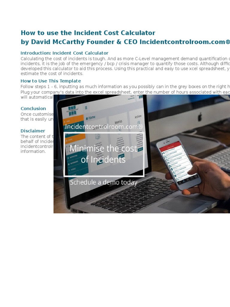 Incident Cost Calculator Incidentcontrolroom Com | PDF | First Aid ...