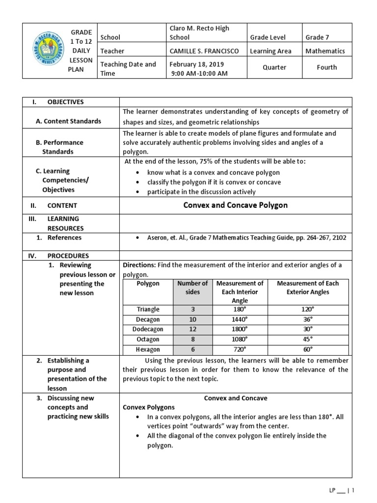 Convex and Concave DLP | PDF | Vertex (Geometry) | Polygon
