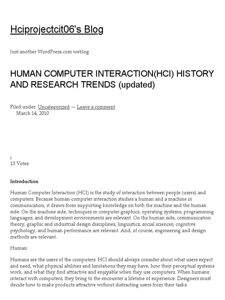Hci | PDF | Human–Computer Interaction | Graphical User Interfaces