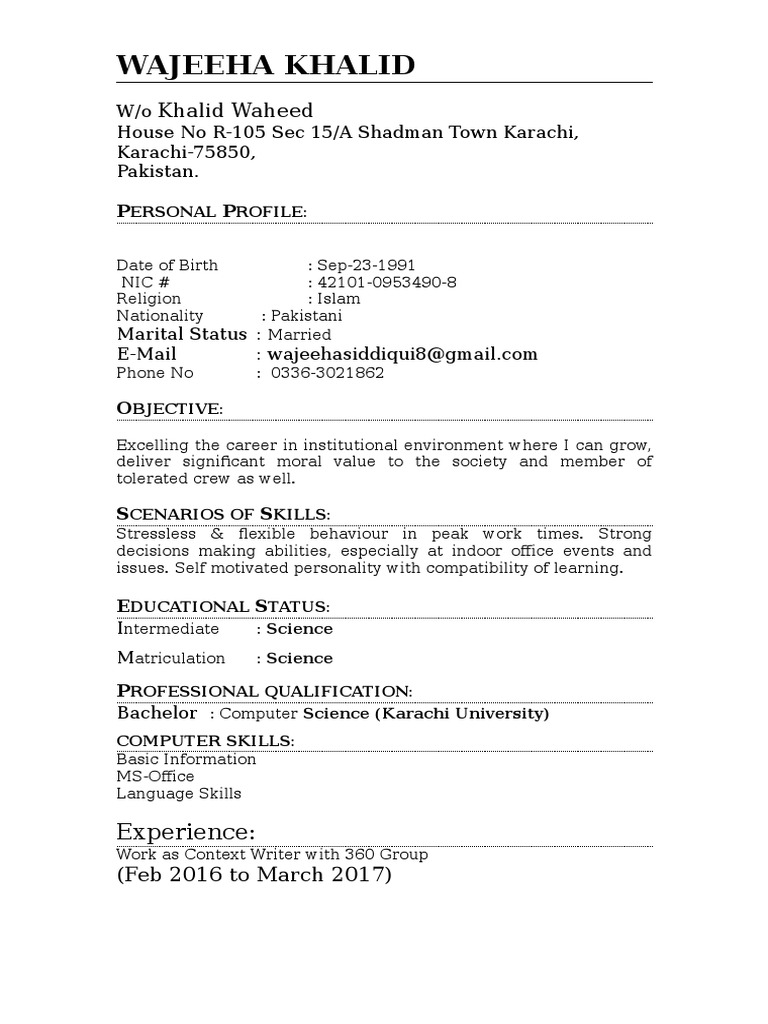 Khalid CV | PDF | Career & Growth