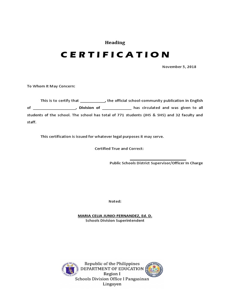 Certificate of Circulation | PDF