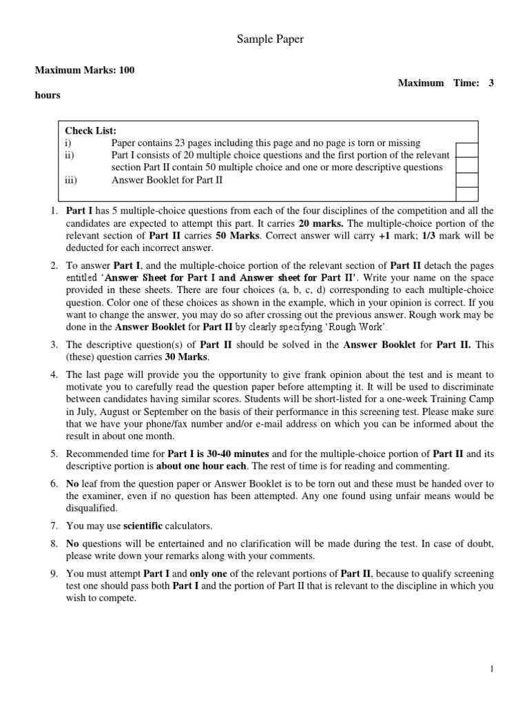 NSTC Sample Test | PDF | Alcohol | Zygosity