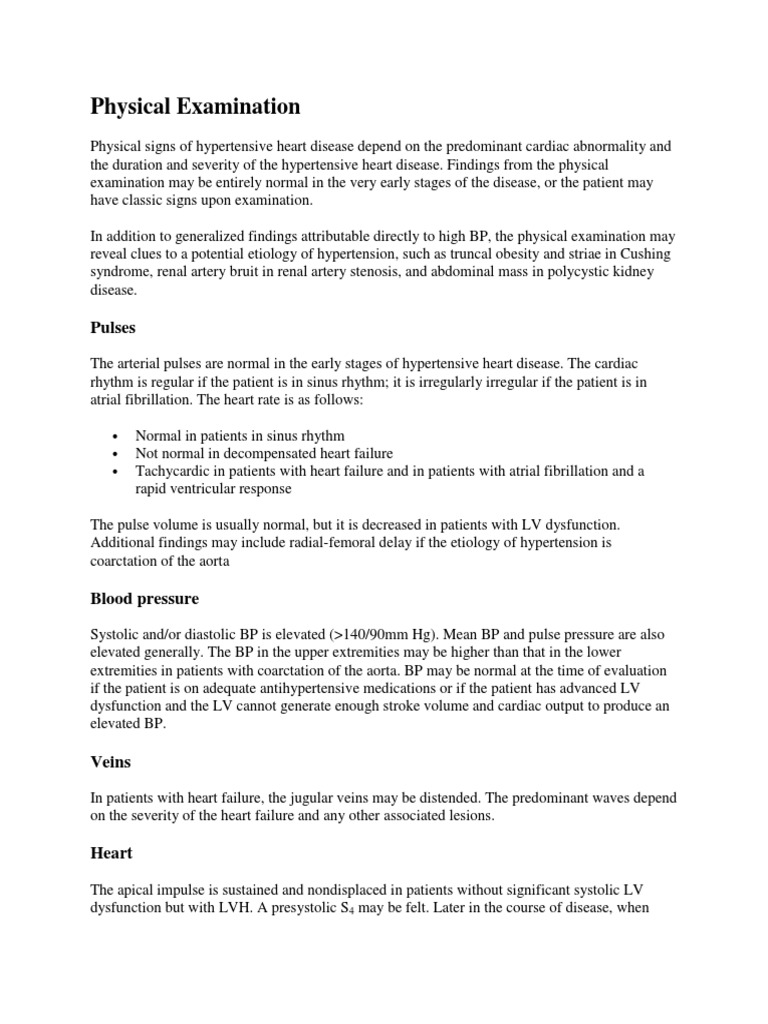Physical Examination: Pulses | PDF | Pulse | Heart