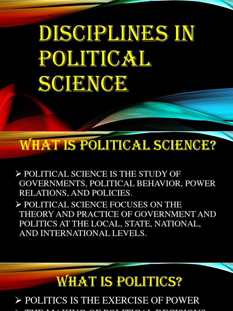 Disciplines in Political Science | PDF | Political Science | Legislature