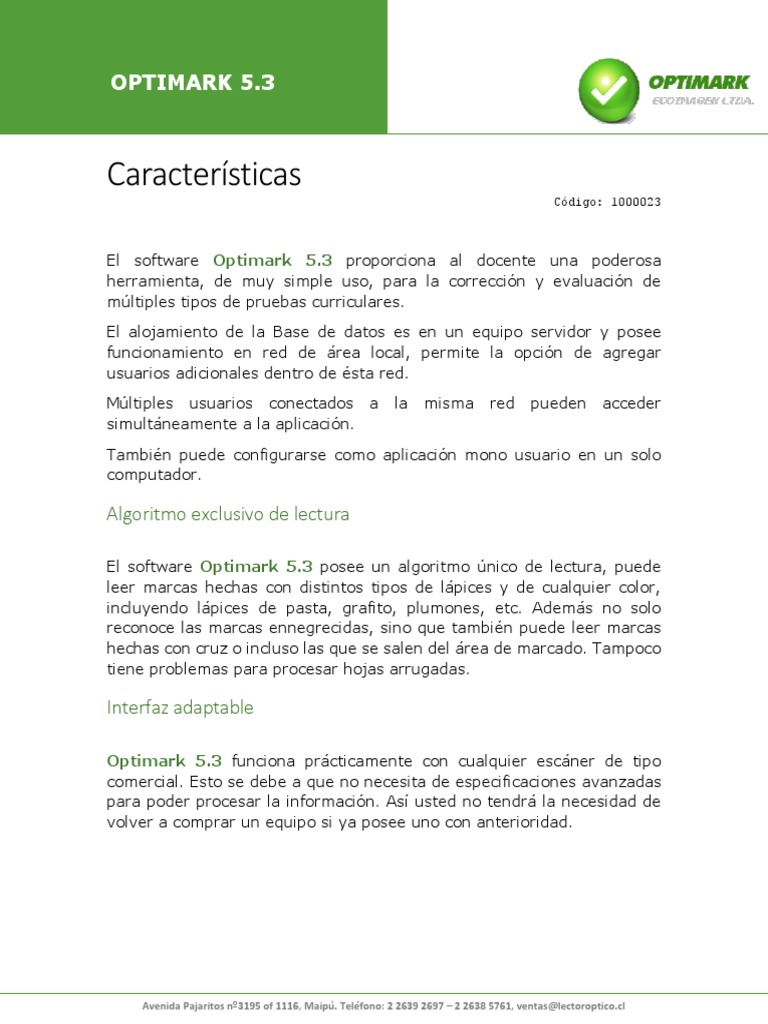Optimark | PDF | Software | Red de computadoras