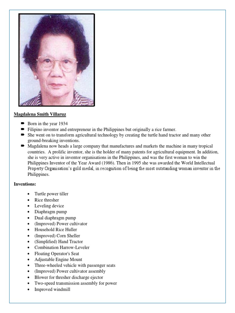 Magdalena Smith Villaruz (Report) | PDF | Tractor | Agricultural Machinery