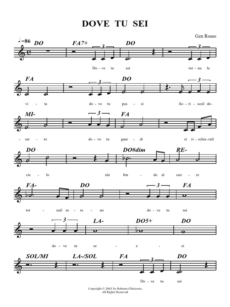 Dove Tu Sei | PDF