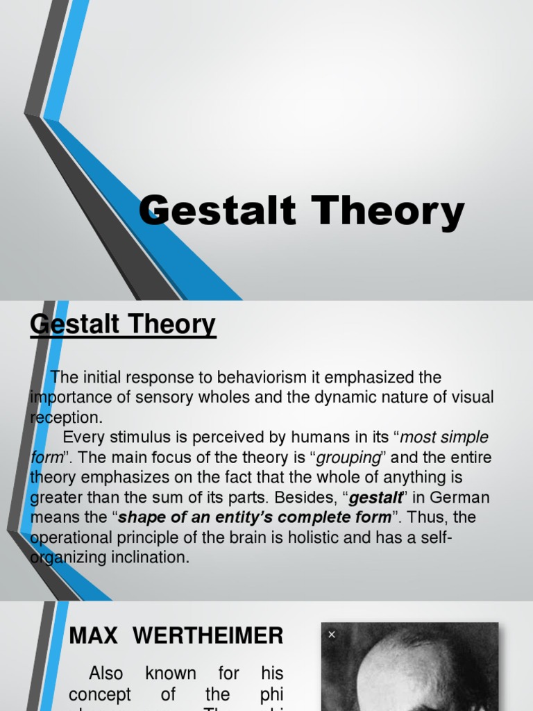 Gestalt Theory | PDF | Perception | Clinical Psychology