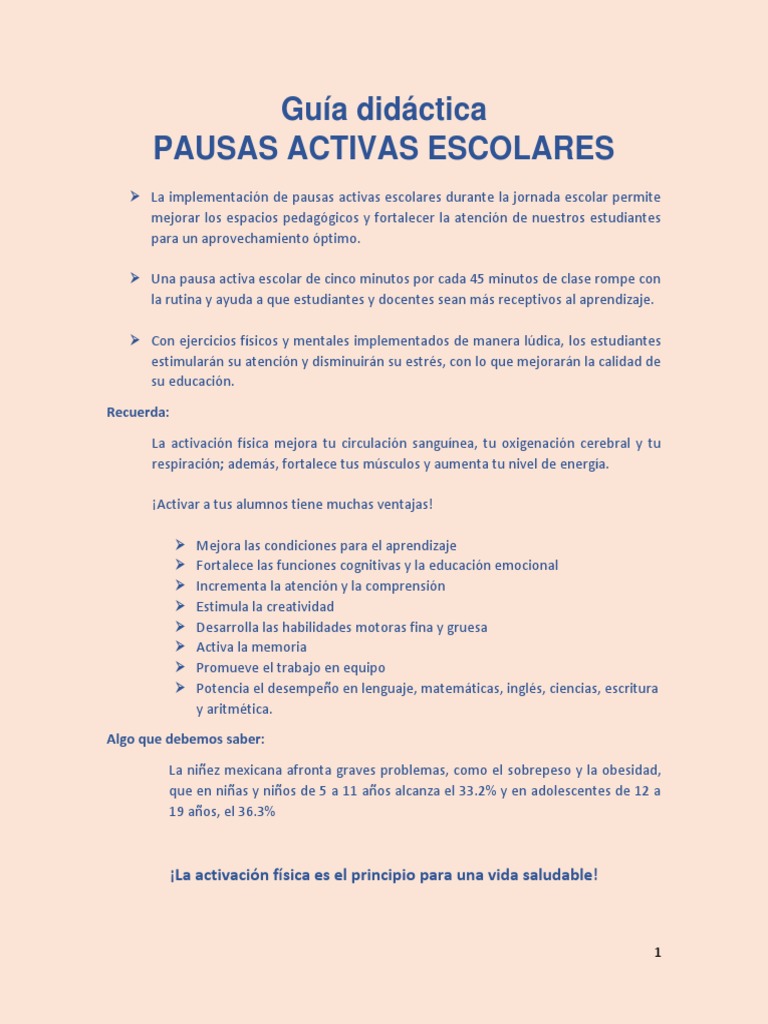 Pausas Activas 3 PDF | PDF | Corriendo | Ritmo