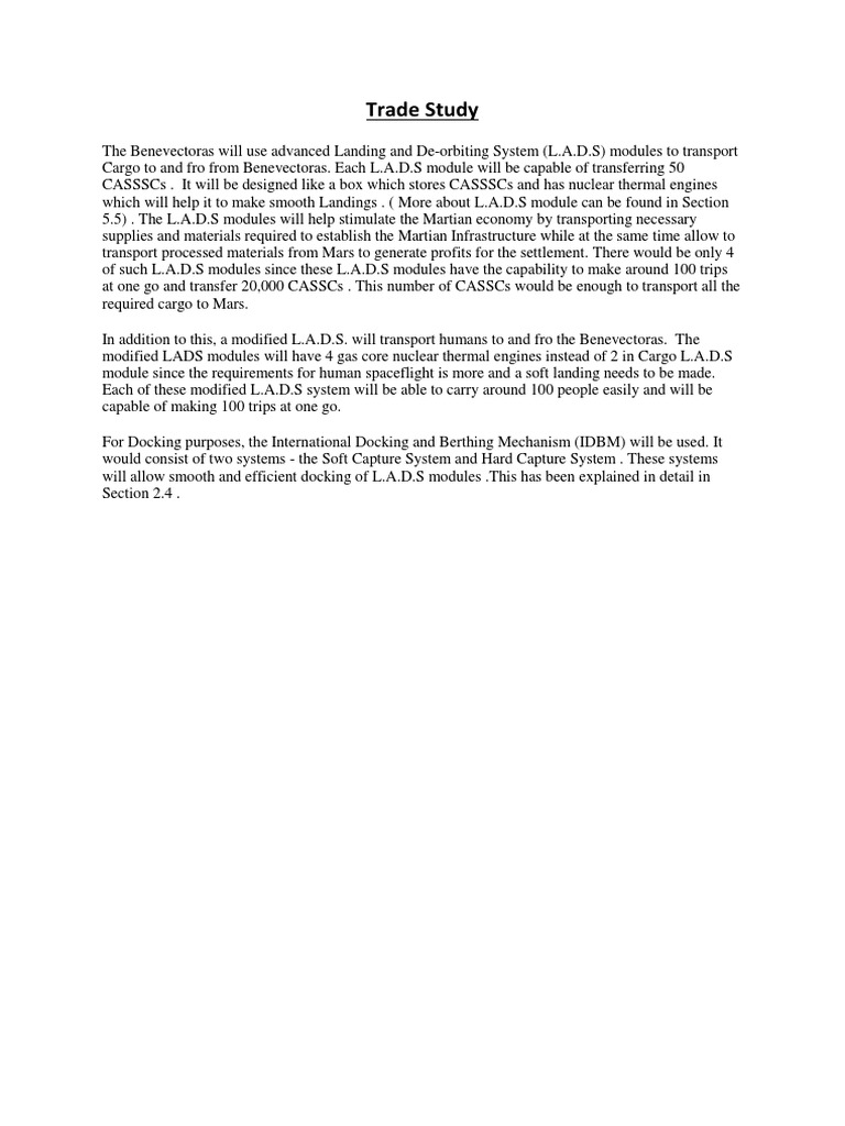 Trade Study | PDF