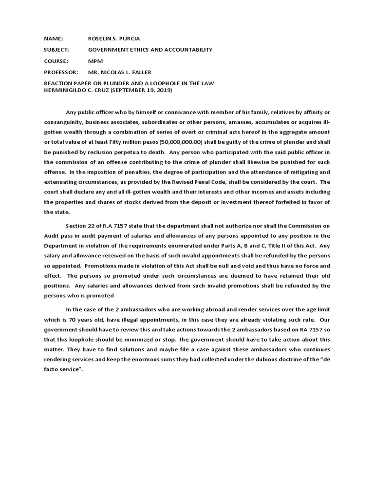 Reaction Paper | PDF | Mitigating Factor | Crime & Violence